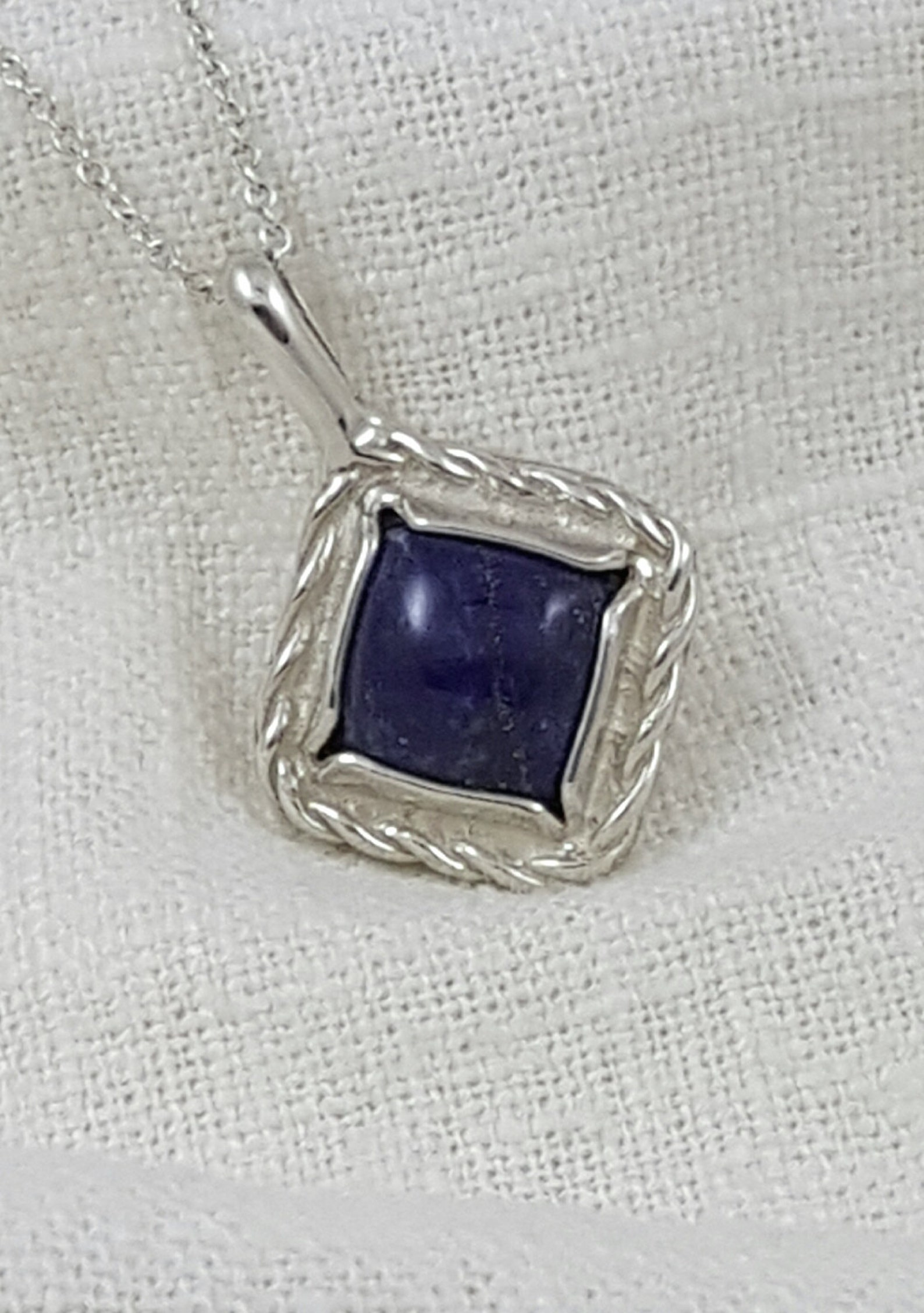 Hand Crafted Solid Sterling Silver Necklace Pendant with Lapis | Etsy