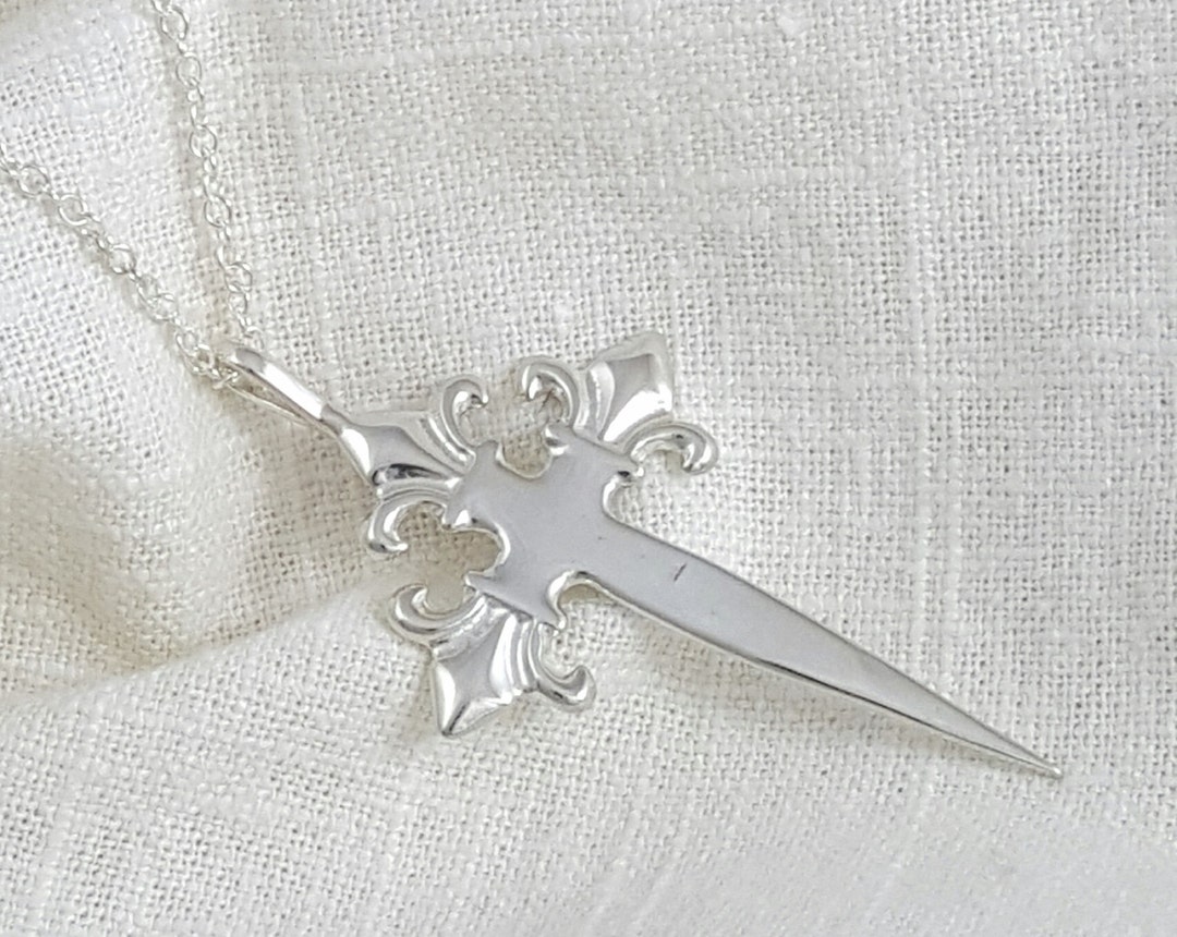 Hand Crafted Solid Sterling Silver Dagger Necklace Pendant - Etsy