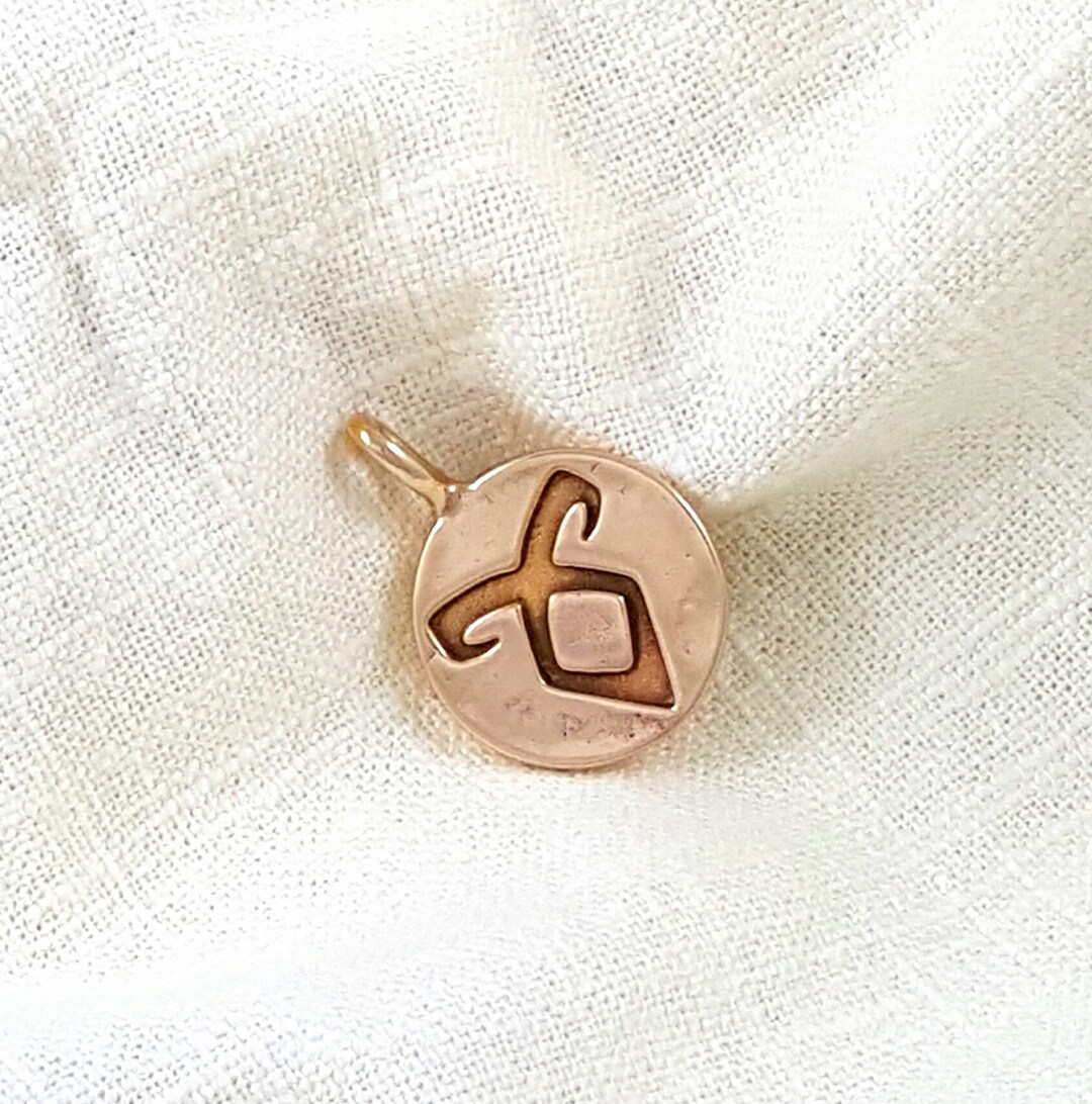 Hand Crafted Solid Ancient Bronze Angelic Power Rune Pendant - Etsy