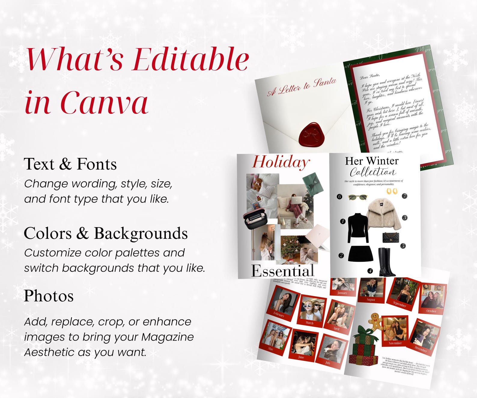 Festive Magazine Template | Christmas Keepsake for Best Friend ...