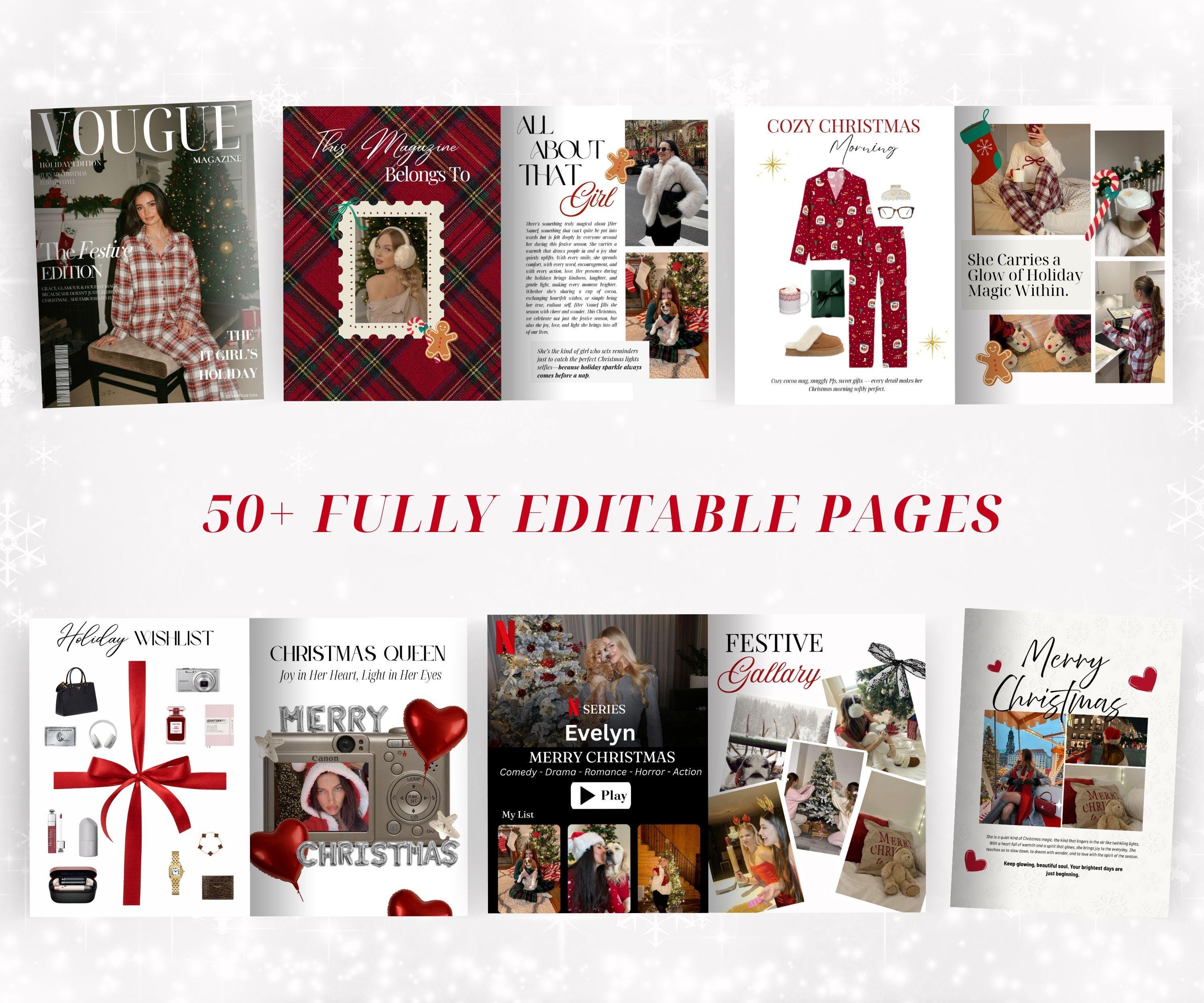 Festive Magazine Template | Christmas Keepsake for Best Friend ...