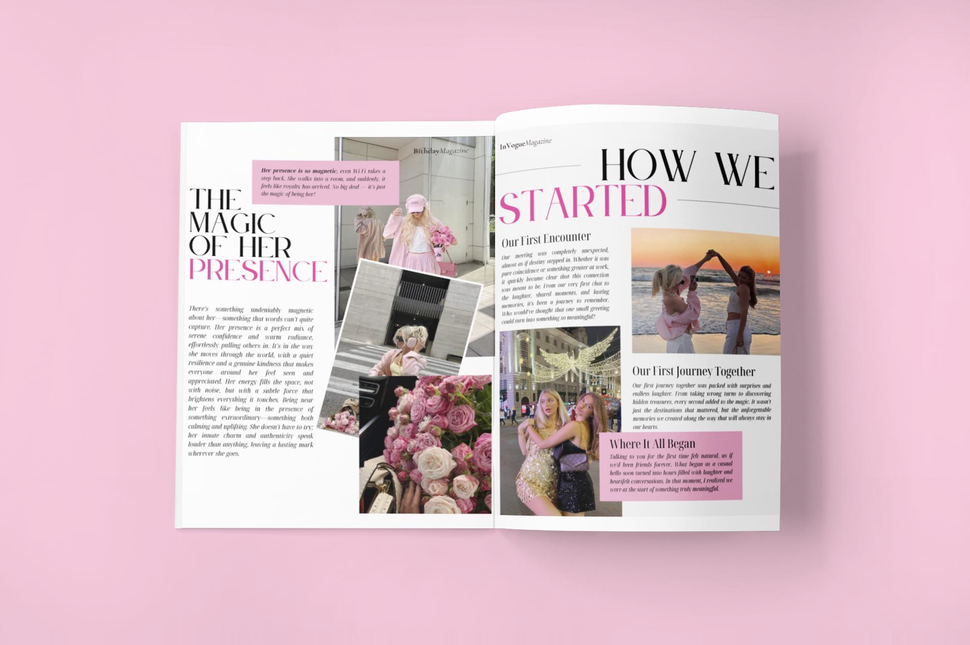 Custom Birthday Magazine Template | Birthday Magazine for Best Friend ...