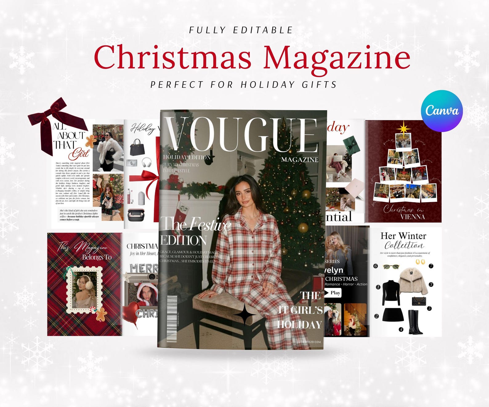 Festive Magazine Template | Christmas Keepsake for Best Friend ...