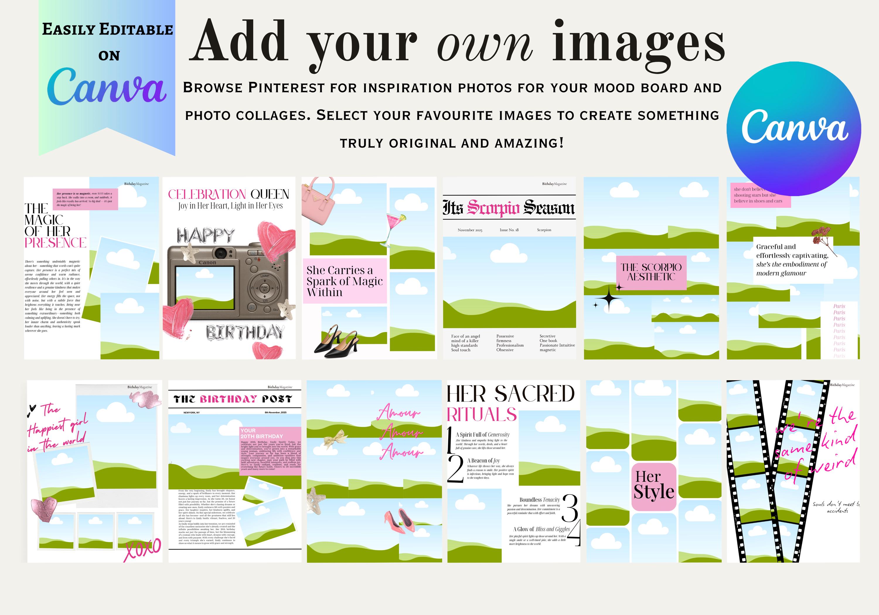 Custom Birthday Magazine Template | Birthday Magazine for Best Friend ...