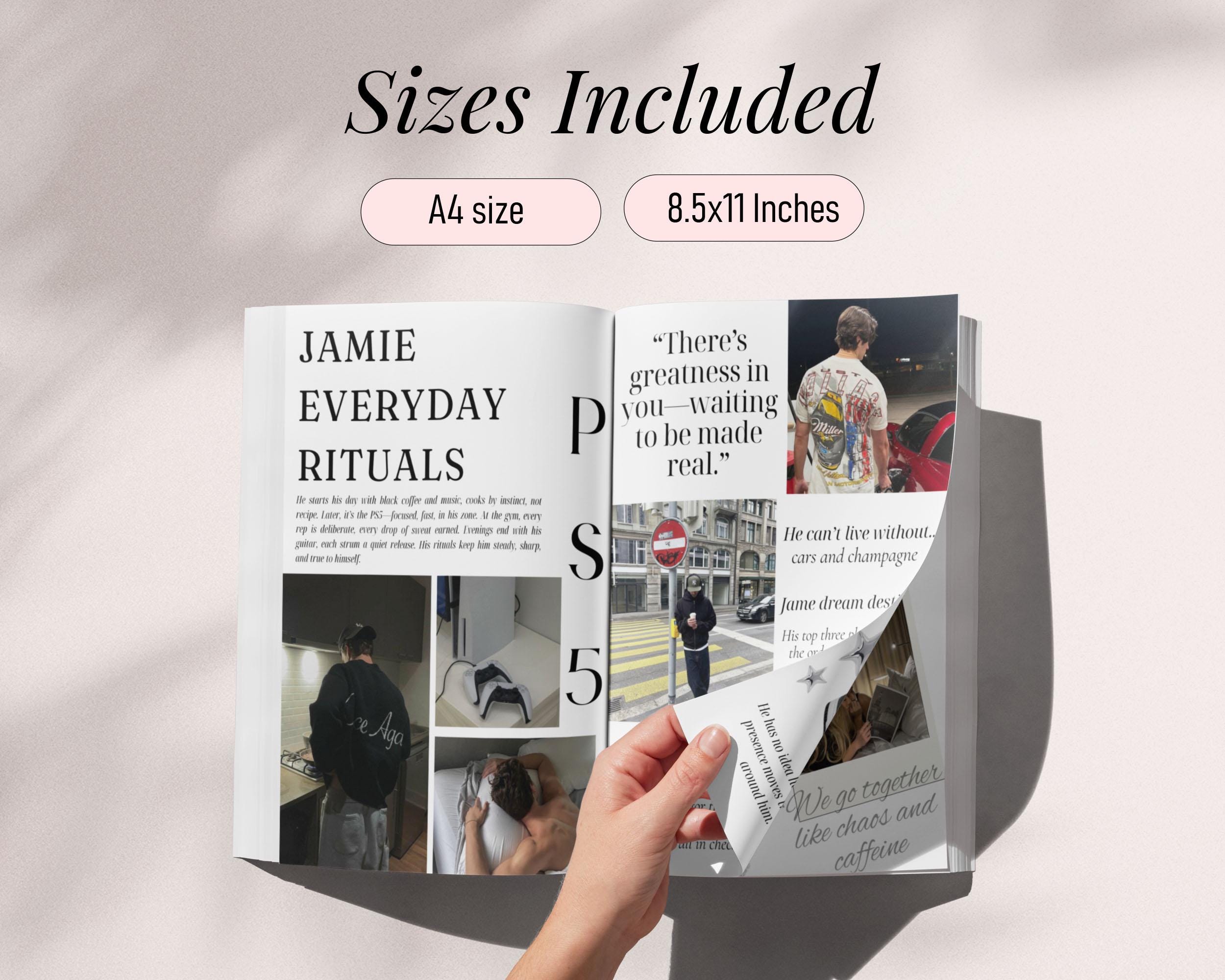 Birthday Magazine Template for Men | Personalized Birthday Keepsake for ...