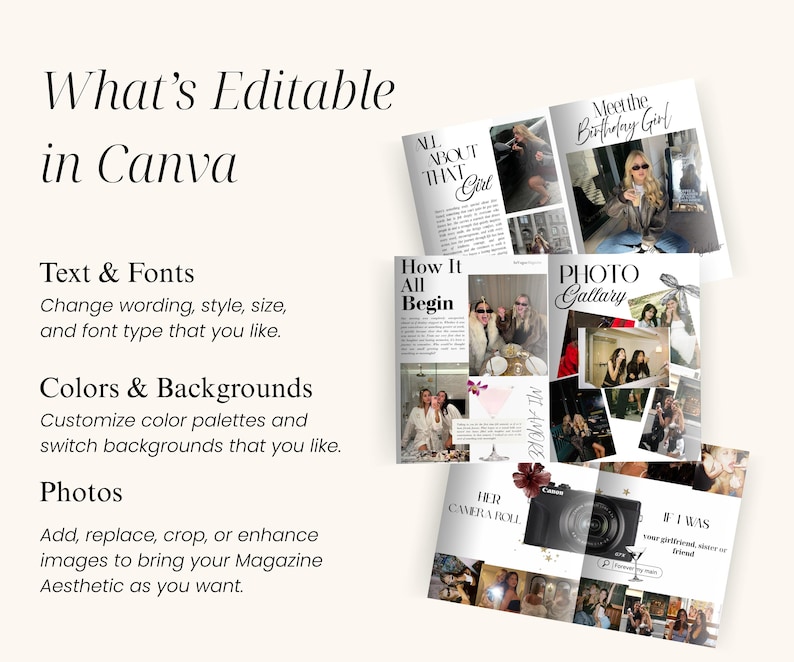 Personalized Birthday Magazine Template for Best Friend | Canva ...