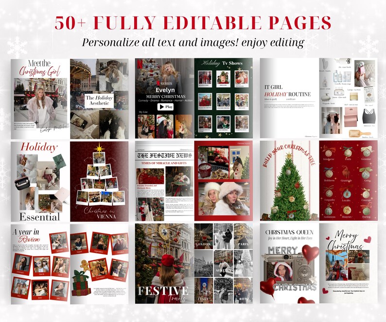 Christmas Magazine Template | Holiday Magazine for Best Friend ...