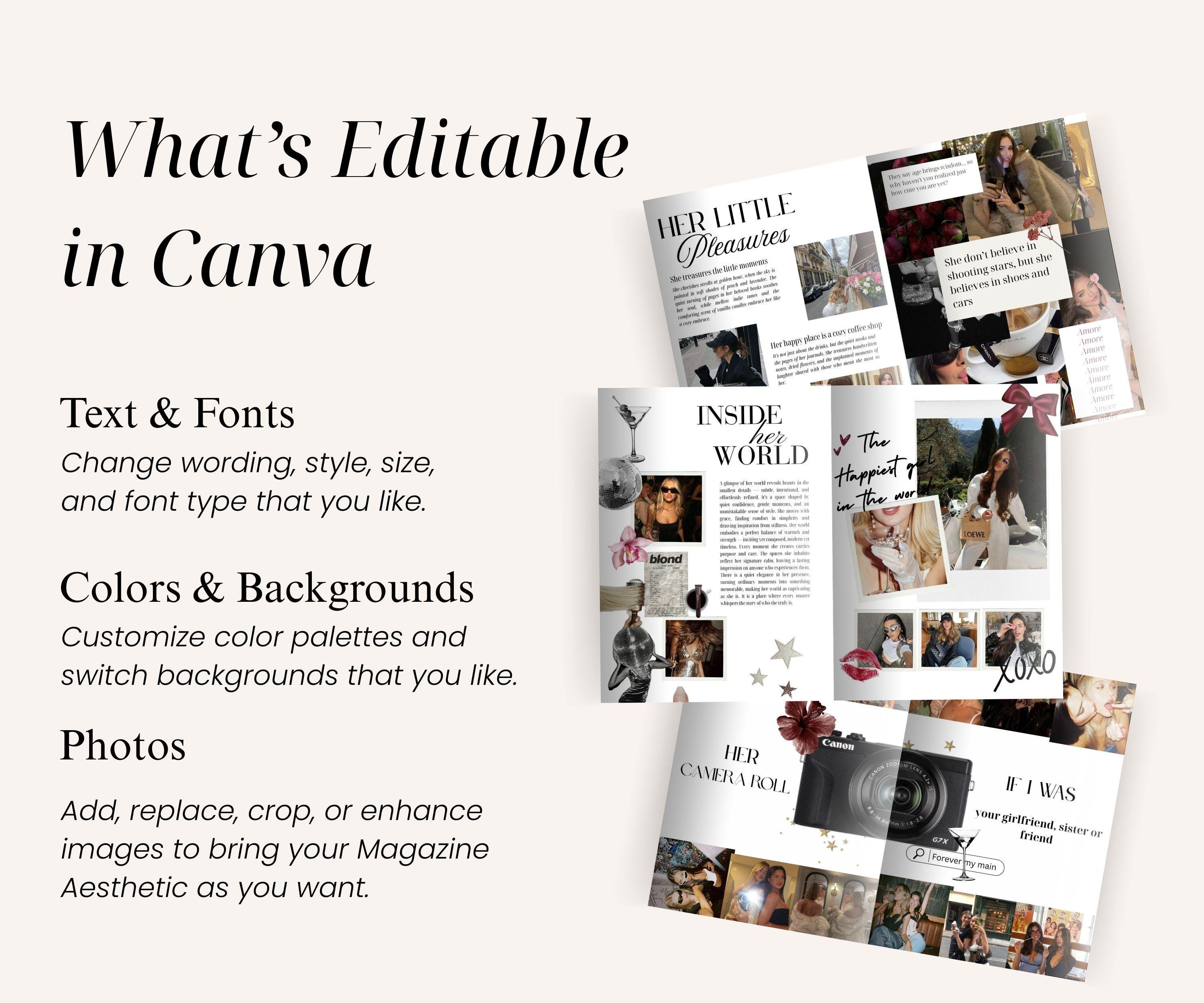 Birthday Magazine Template for Best Friend | Canva Magazine Template ...