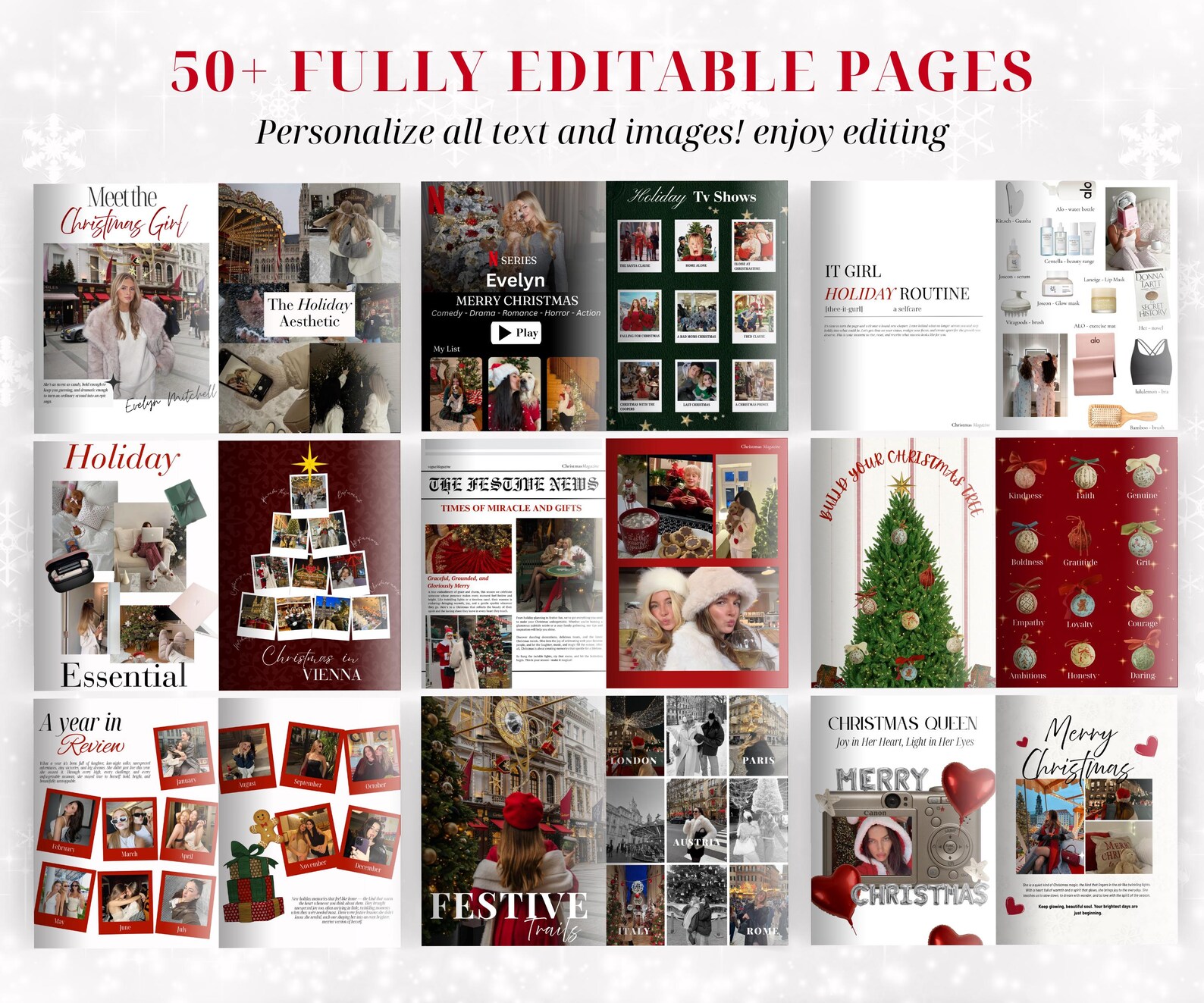 Festive Magazine Template | Christmas Keepsake for Best Friend ...