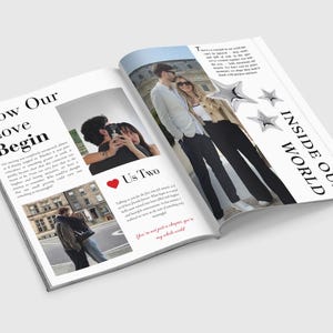 Personalized Couples Magazine Template |custom Couple Gift | Engagement ...