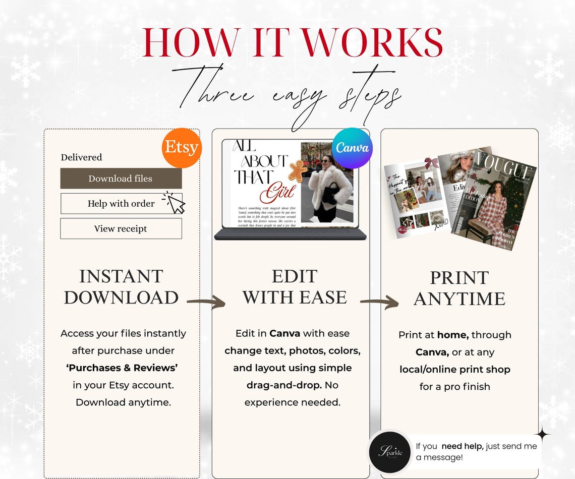 Festive Magazine Template | Christmas Keepsake for Best Friend ...