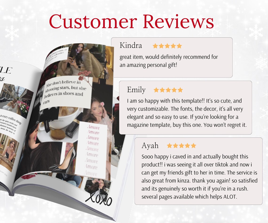 Festive Magazine Template | Christmas Keepsake for Best Friend ...