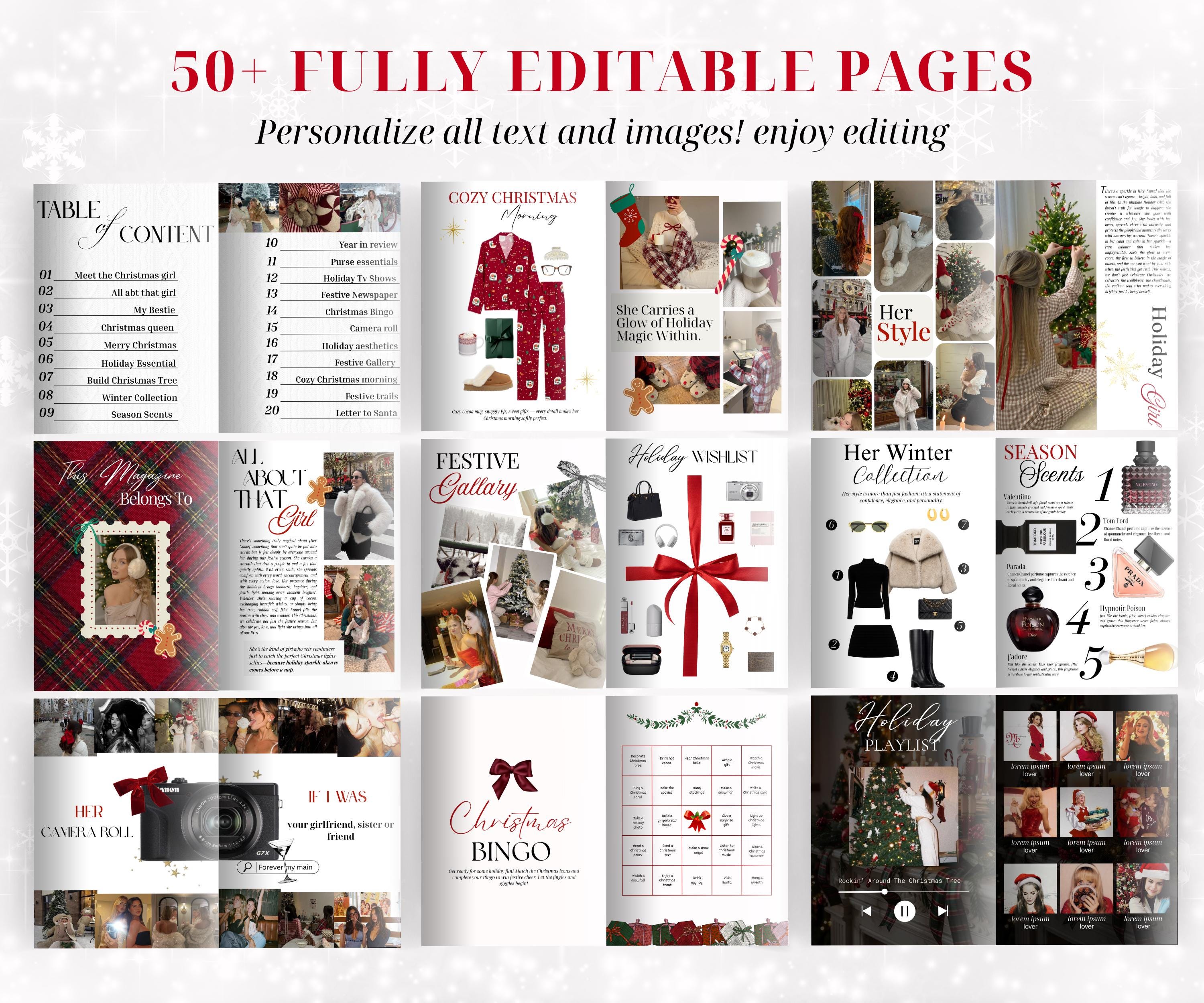 Festive Magazine Template | Christmas Keepsake for Best Friend ...