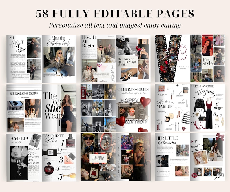 Personalized Birthday Magazine Template for Best Friend | Canva ...