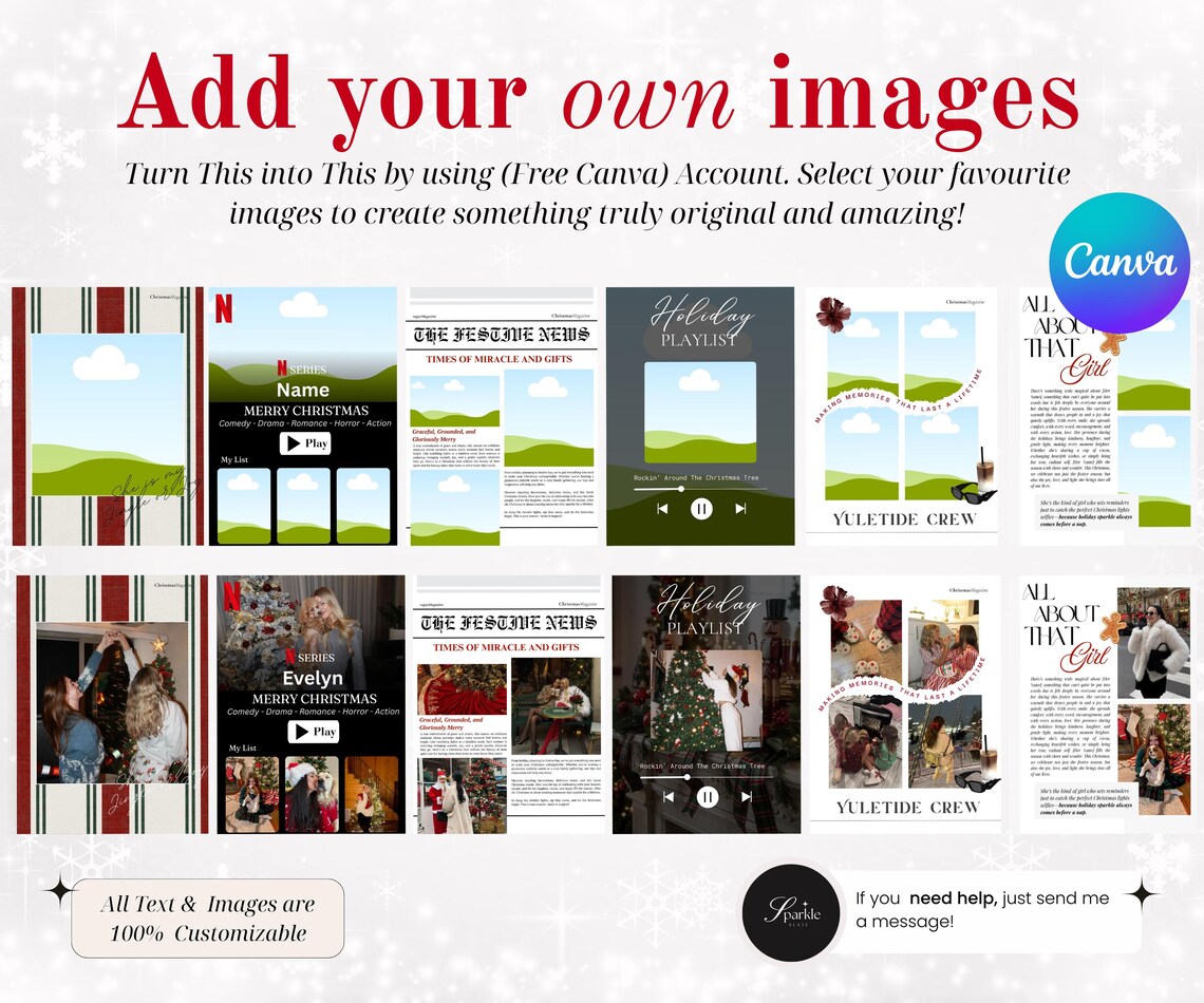 Festive Magazine Template | Christmas Keepsake for Best Friend ...
