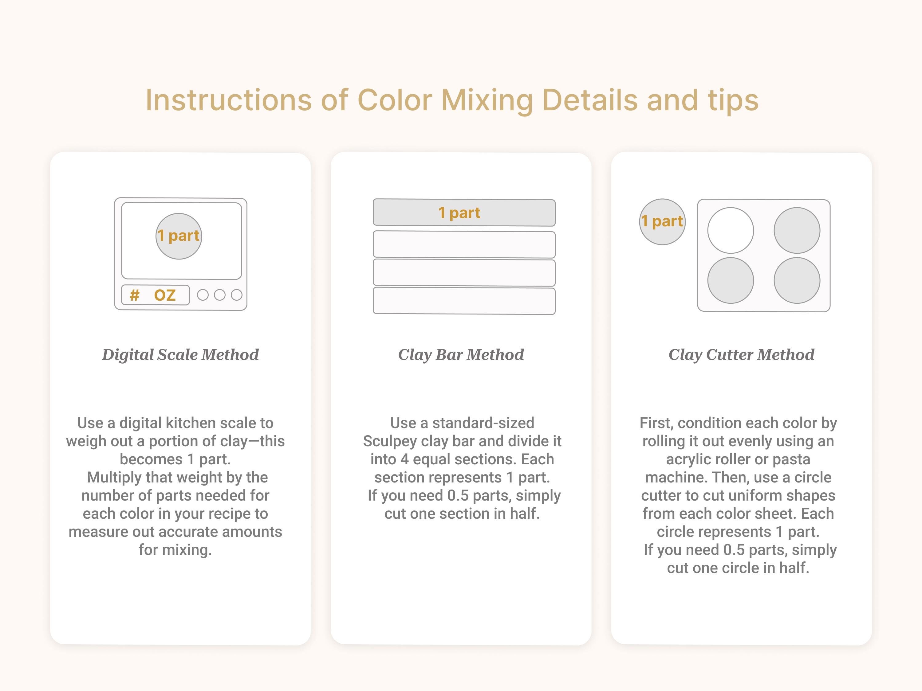 Summer Nature Polymer Clay Color Recipe | Custom Sculpey Color Mixing ...