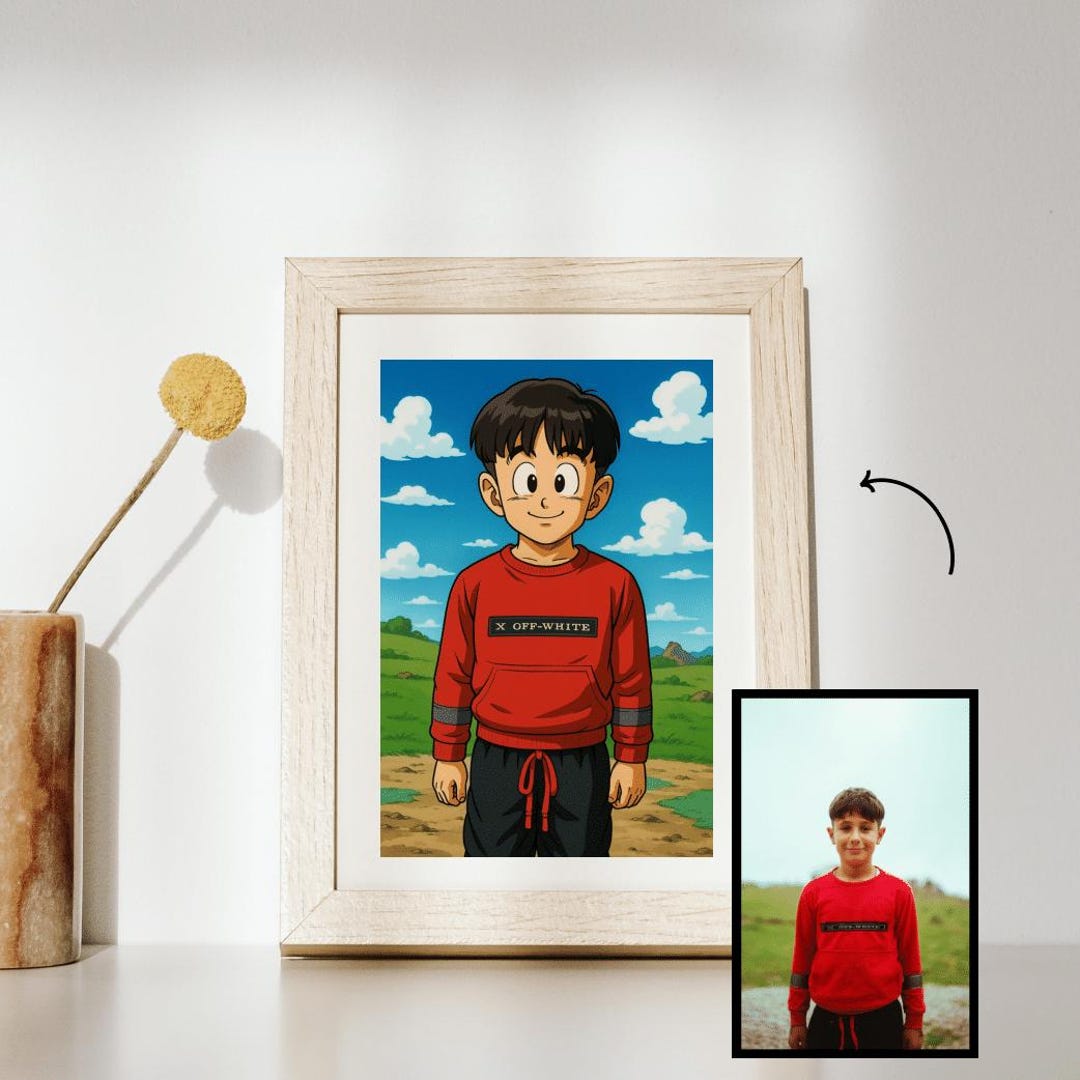 Personalized Dragon Ball Z Portrait From Photo – Unique DBZ Gift for ...