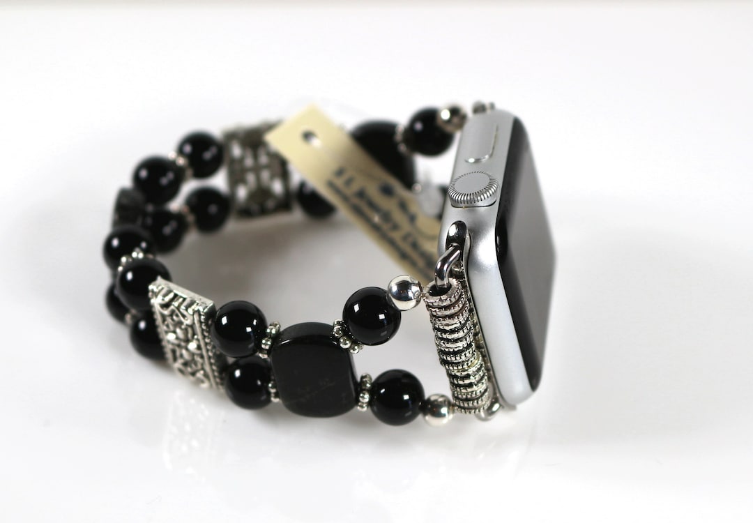 Black Obsidian Smartwatch Watch Band Fits Apple Watch - Etsy