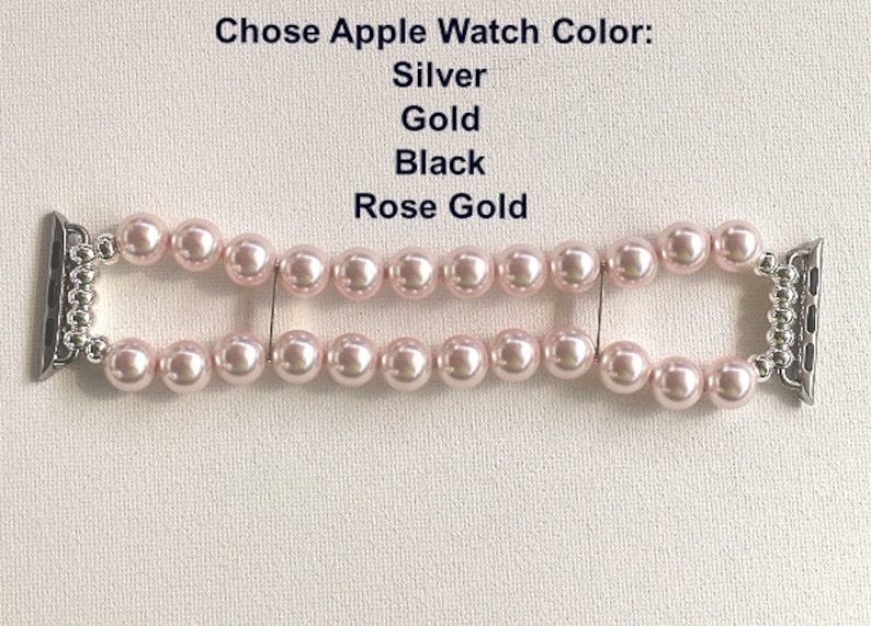 Pink Watch Band for Apple Watch Pink Crystal Pearl Apple | Etsy