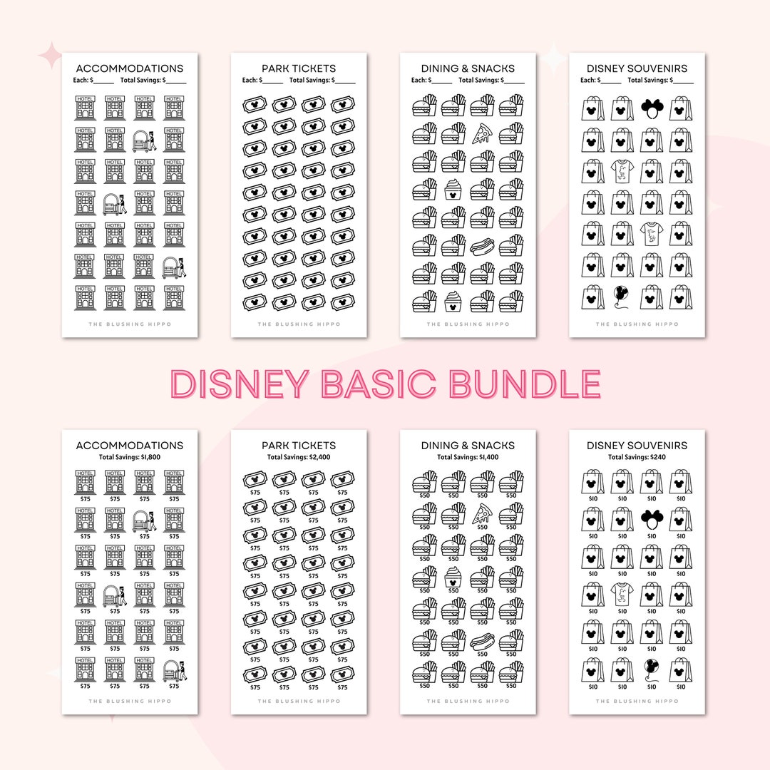 Disney Savings Tracker Disney Budget Tracker Disney Bundle Disney Trip ...