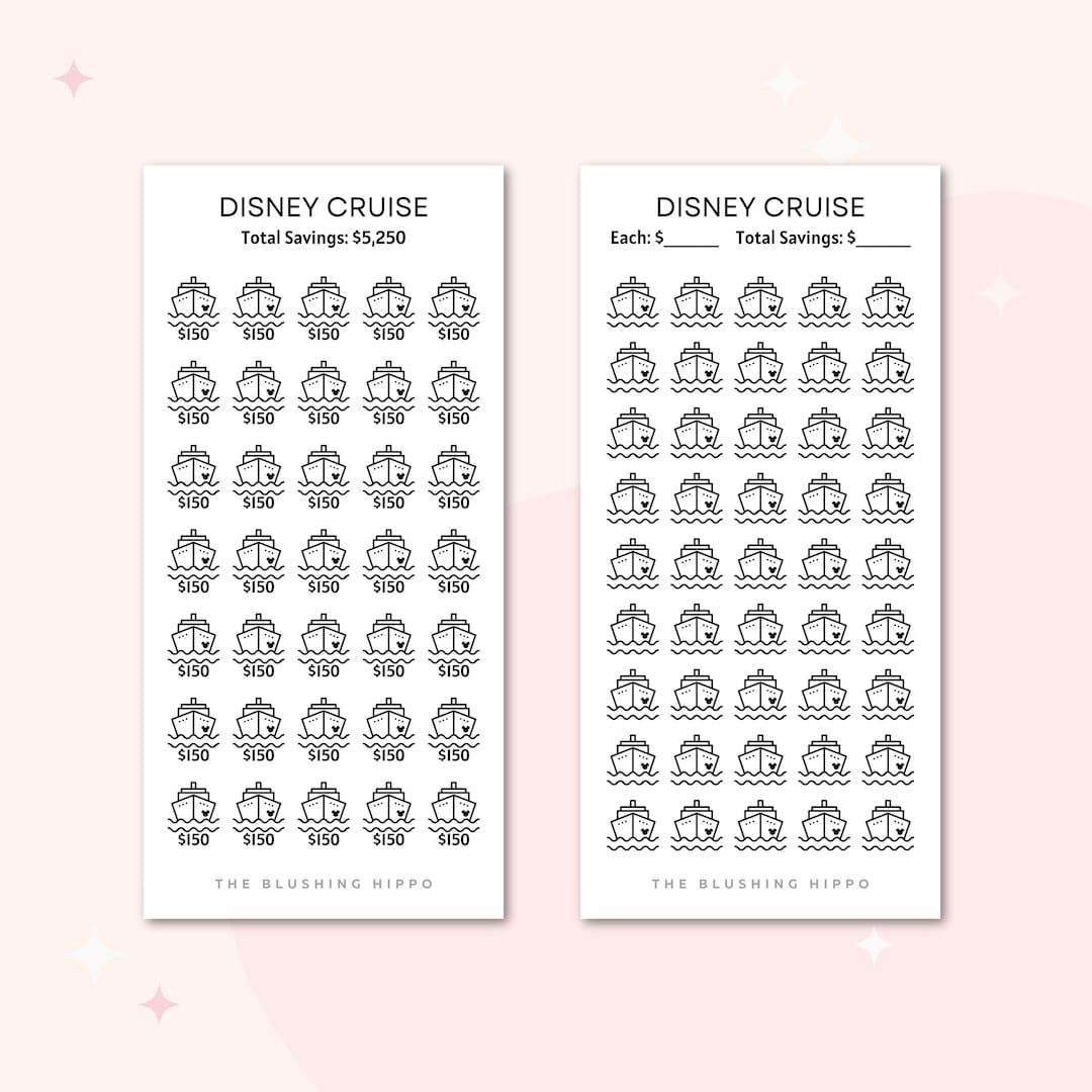 Disney Cruise Savings Tracker | Budget Tracker | Laminated Insert ...