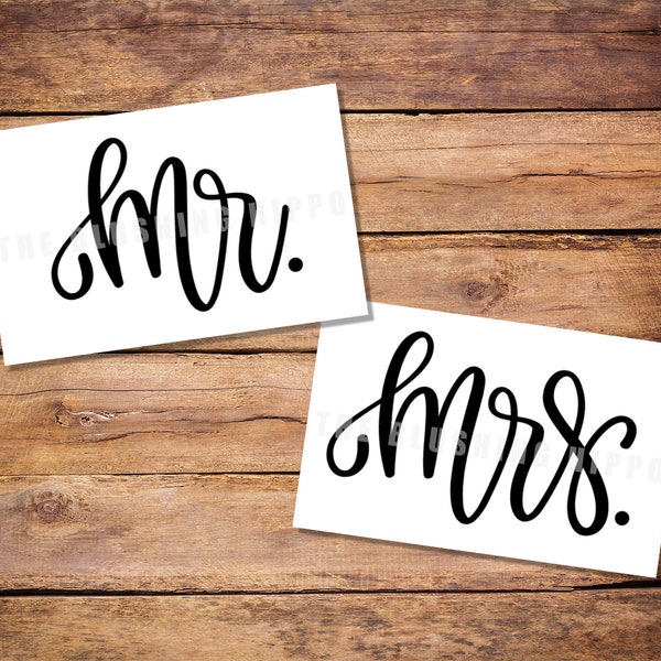 Mr and Mrs Decal - Etsy