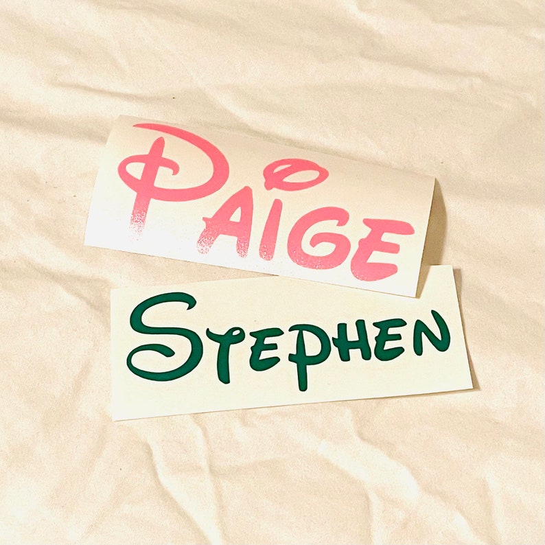 Disney Name Decal Disney Name Sticker Custom Disney Name - Etsy