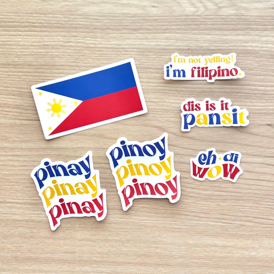 Philippine Flag Sticker | Eh Di Wow | Dis is It Pansit | Pinoy | Pinay ...