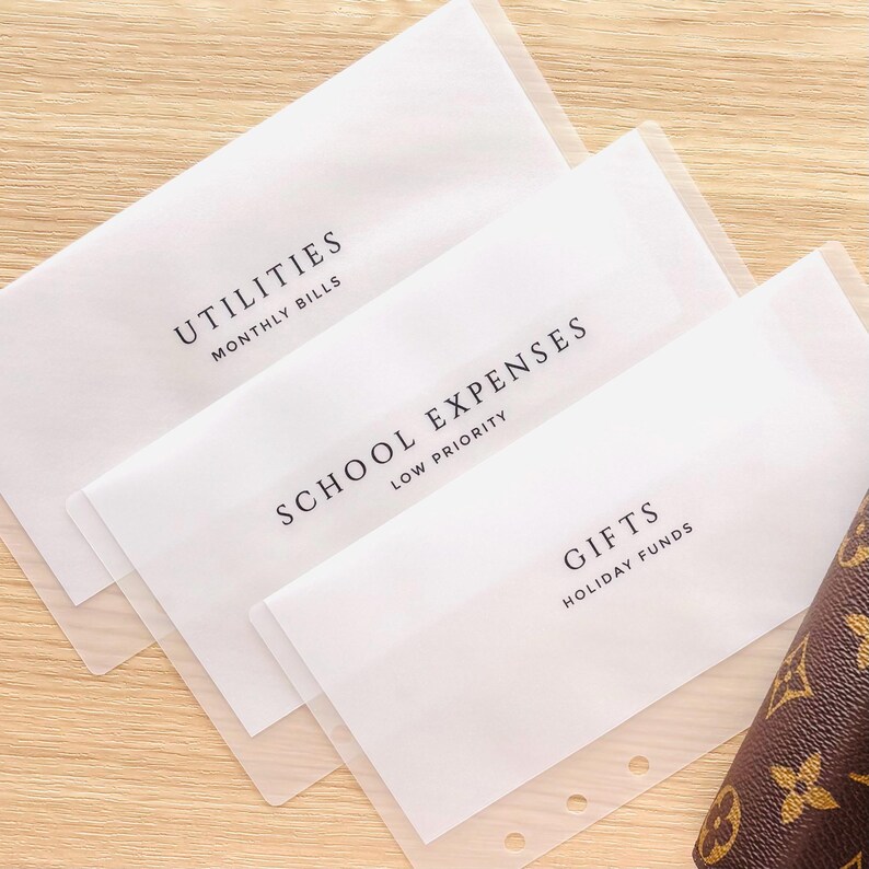 Matte Vellum Laminated Cash Envelope | Budgeting Envelopes | A6 Cash ...
