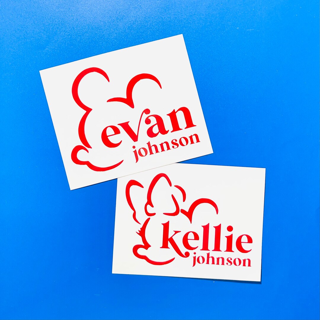 Disney Name Decal Disney Name Sticker Custom Disney Name - Etsy