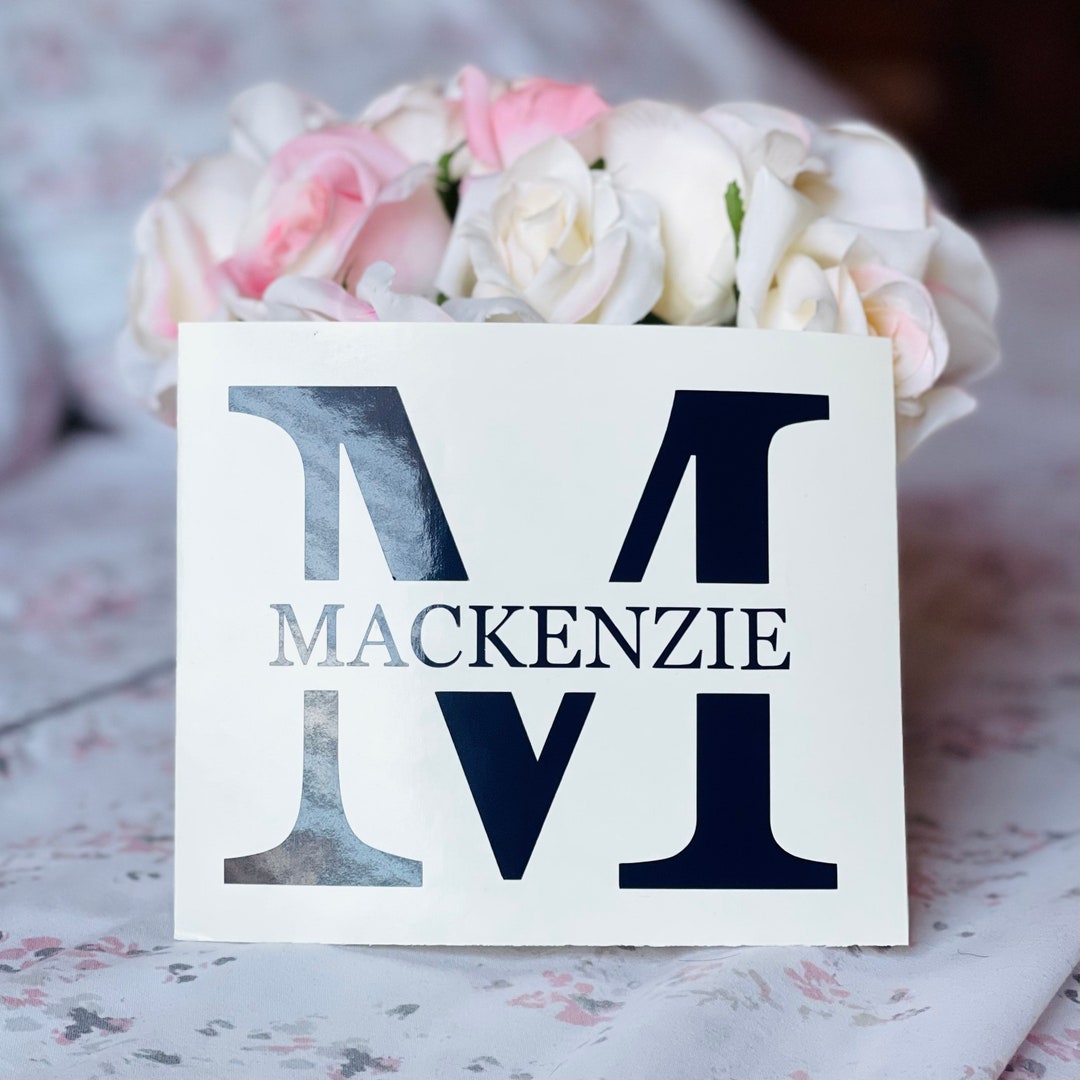 Monogram Alphabet Decal Initial Decal Monogram Decal - Etsy