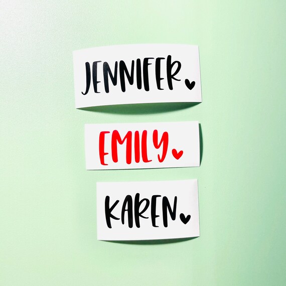 Name with Heart Decal | Name with Heart Sticker | Custom Decal | Custom ...