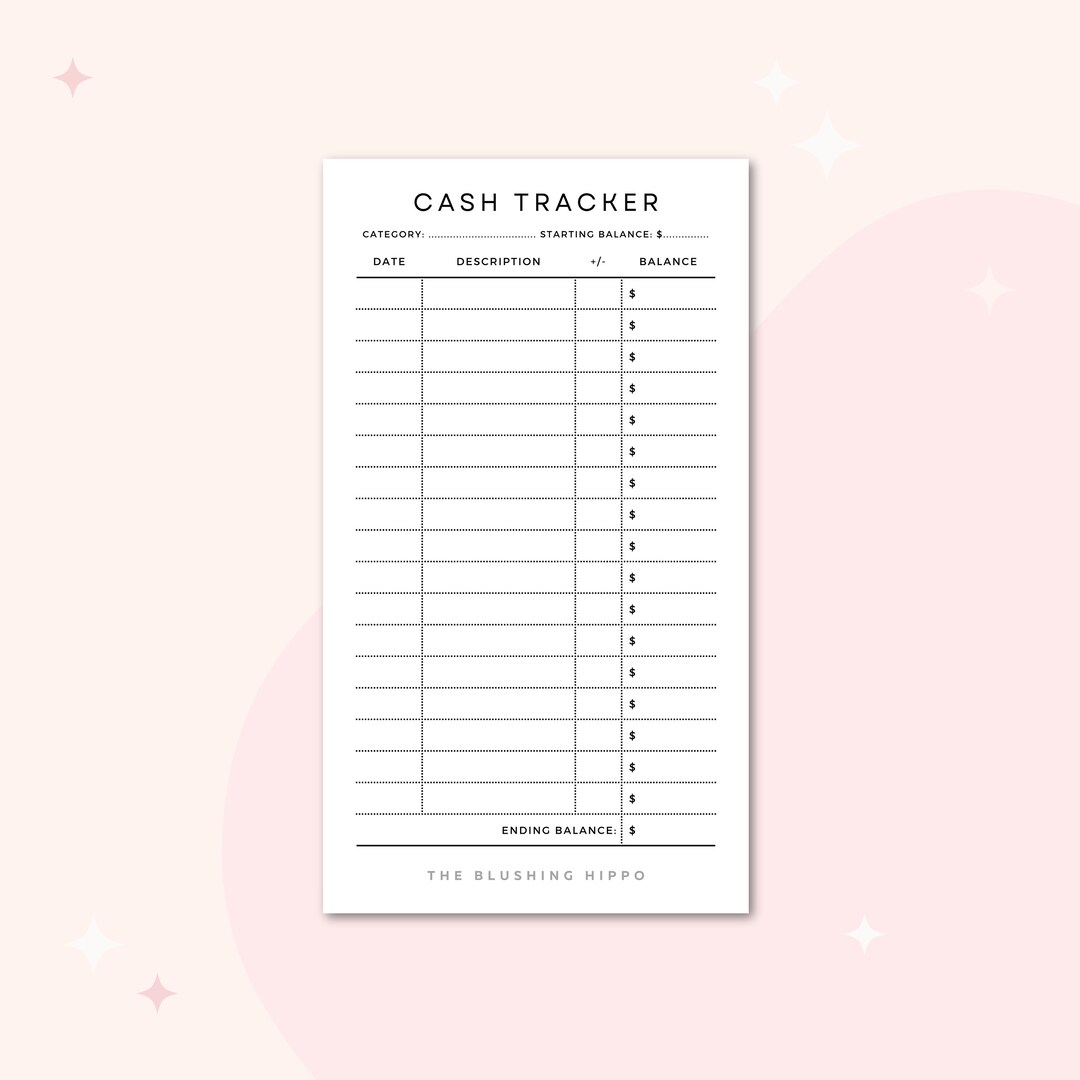 Cash Tracker Envelope Tracker Sinking Funds Tracker - Etsy