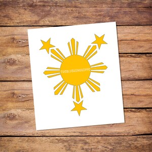 Pinoy Pride Decal Proud Pinoy Filipino Car Sticker Filipino Sun and ...