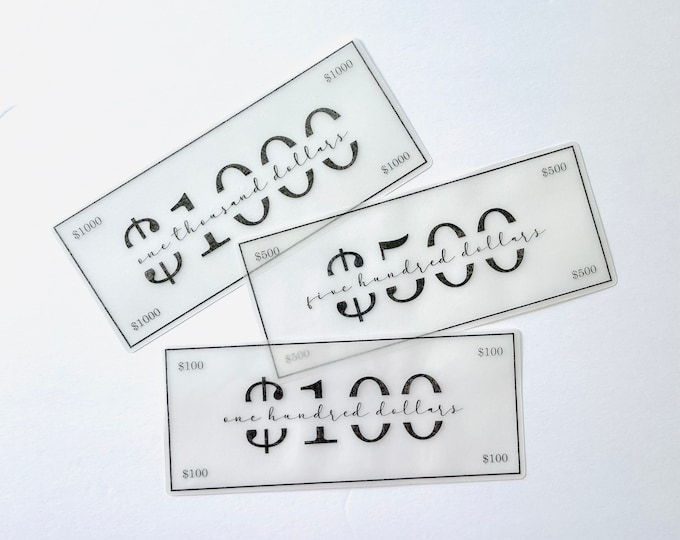 Laminated Placeholder | Minimalist Placeholder | Money Placeholder ...