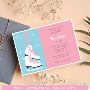 Ice Skating Party Invitation - Digital Download - Etsy