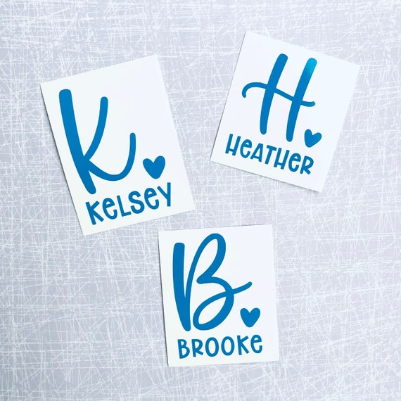 Name Decal | Initial Decal | Monogram Decal | Monogram and Name Decal ...