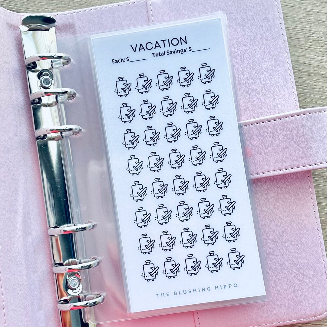 Vacation Savings Challenge Insert Cash Envelope Insert Budget Binder ...