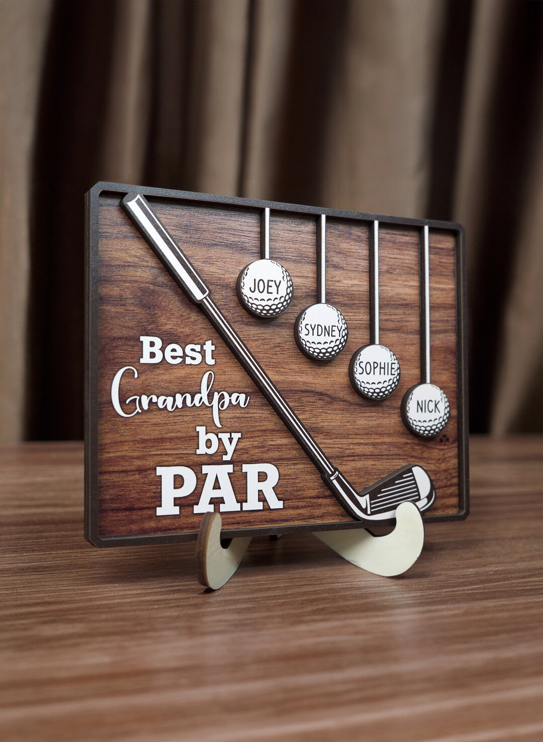 Fathers Day Gift Golf, Personalized Best Daddy by Par Sign, Custom ...