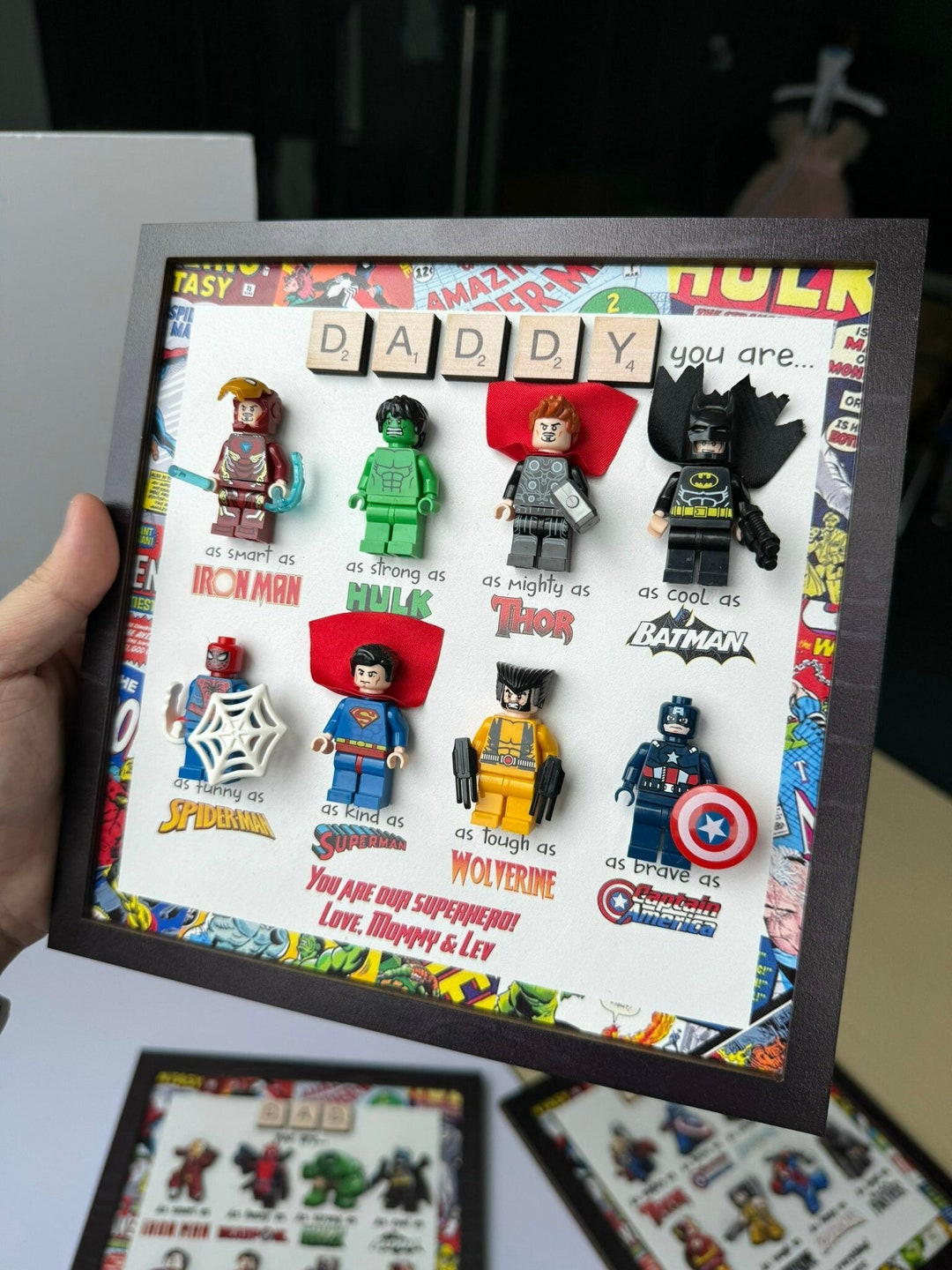 Personalized Superhero Dad Gift Fathers Day Gift Super Dad Custom Gift ...