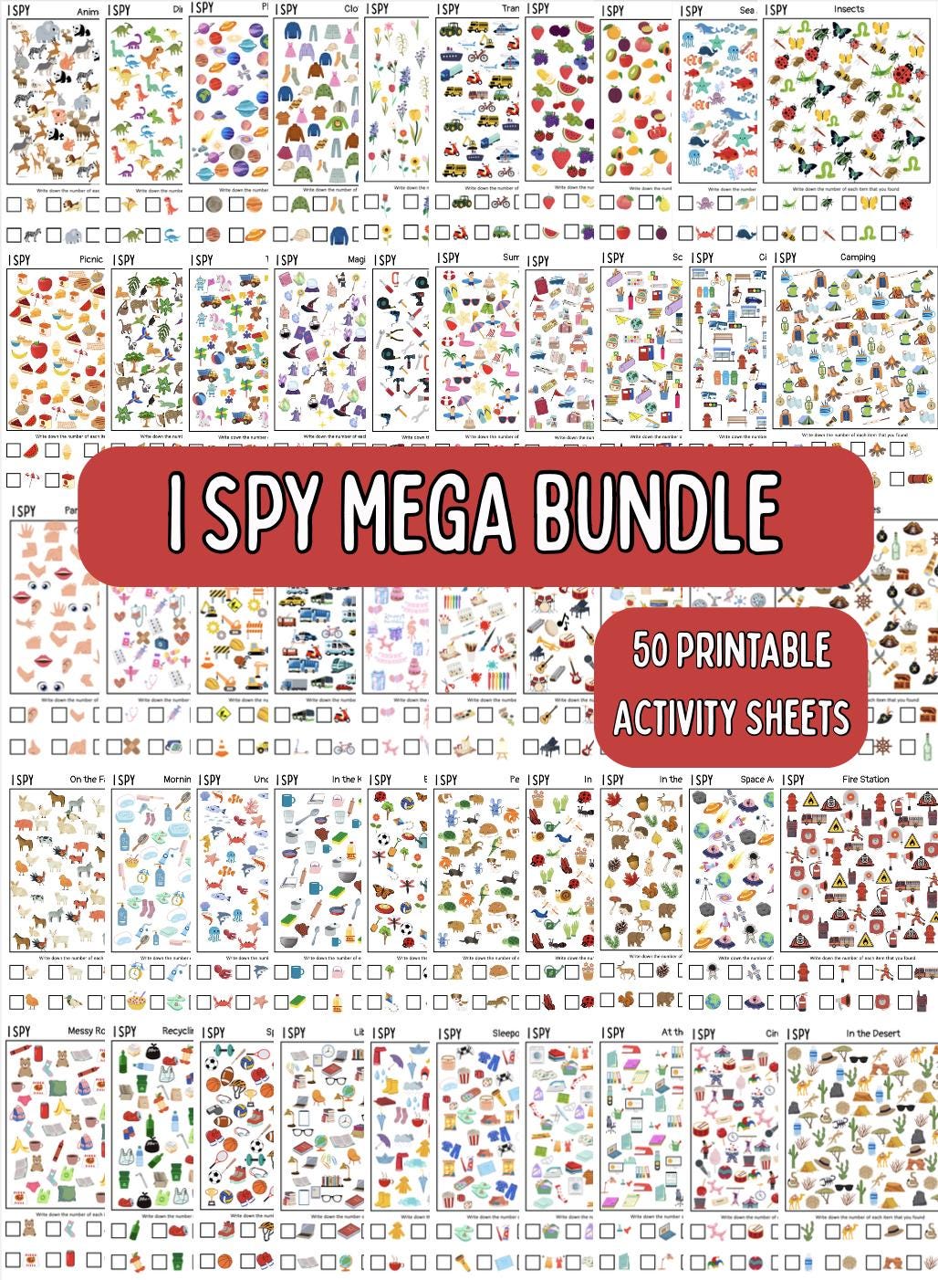 I Spy Printable Game: 50-page Mega Bundle - All Themes (PDF Download ...