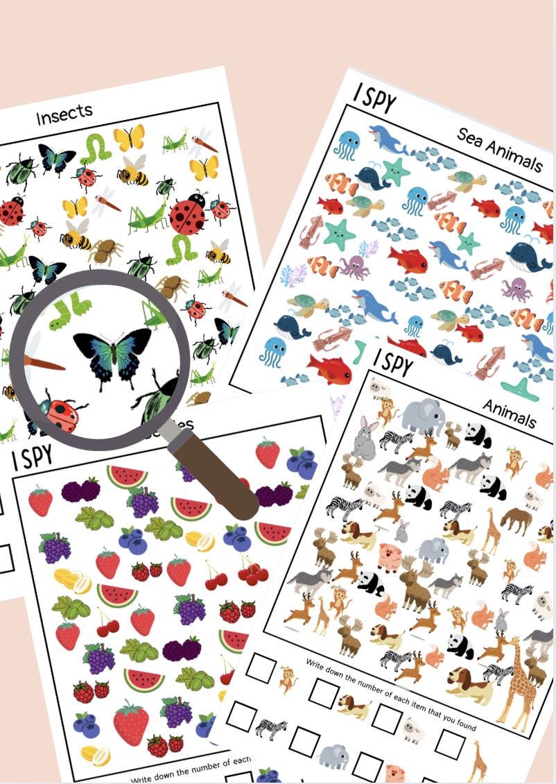 I Spy Game for Kids: Printable Learning Activity (digital Download) - Etsy