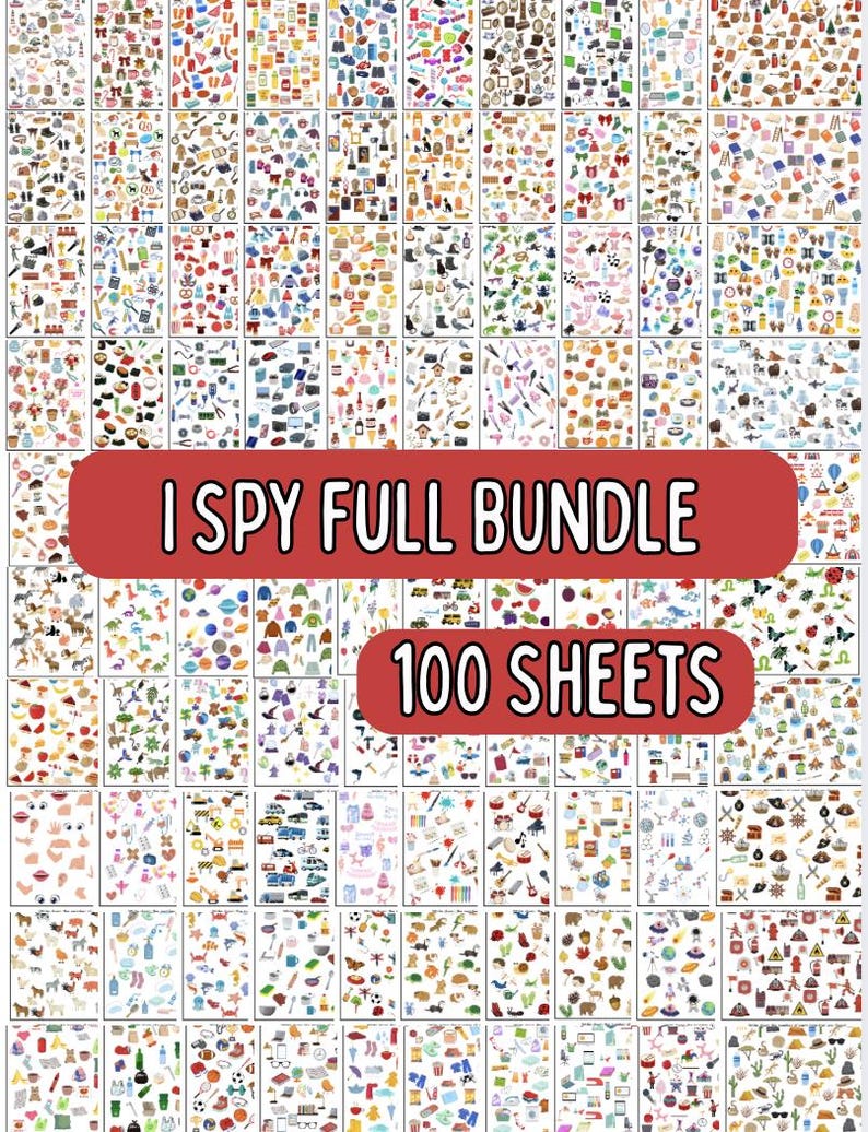 I SPY Game 100-page Mega Bundle: Hidden Object Activity (digital ...