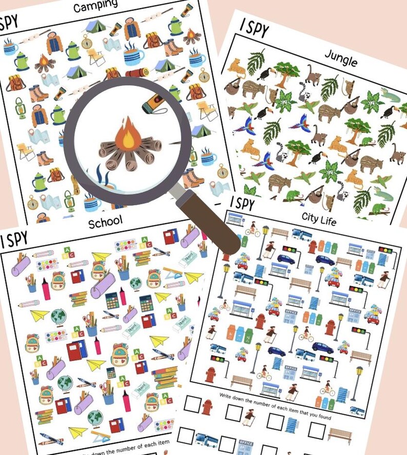 I Spy Game: Fun Learning Activity for Preschoolers (digital Download ...