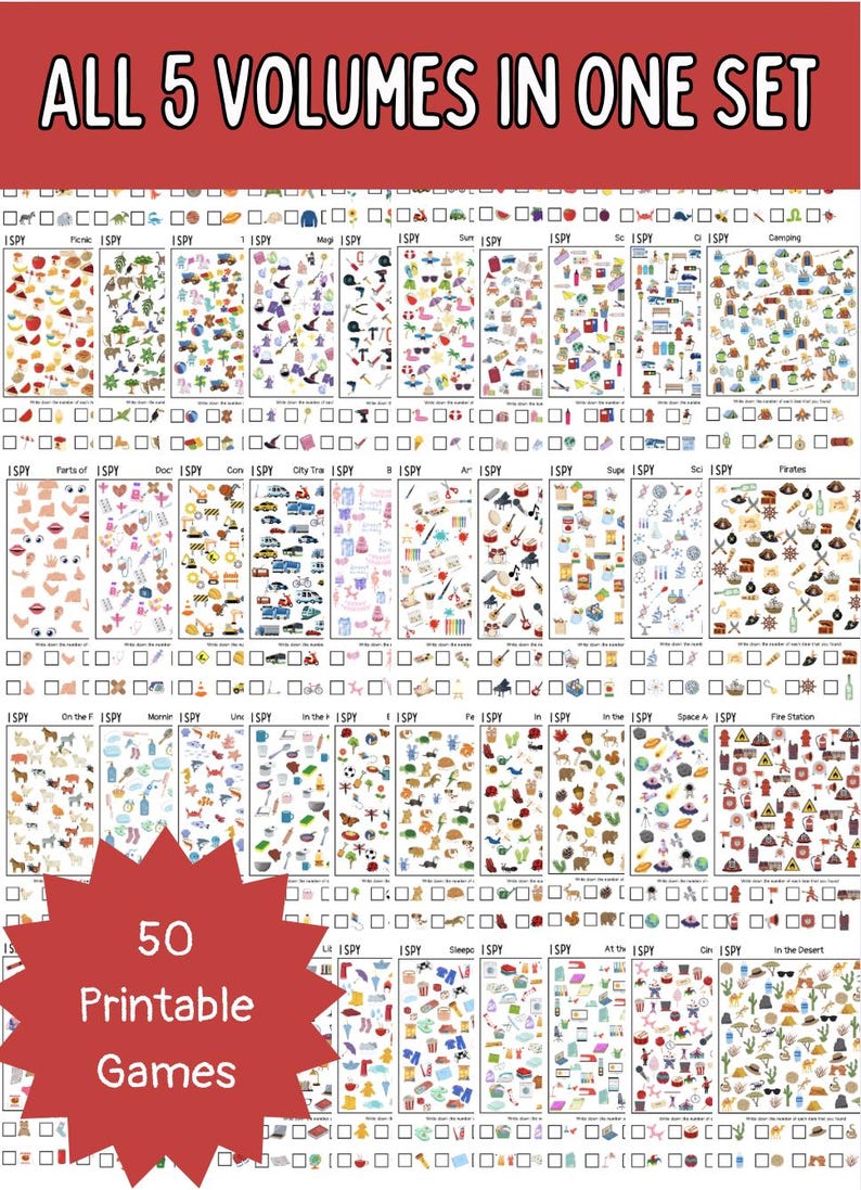 I Spy Printable Game: 50-page Mega Bundle - All Themes (PDF Download ...