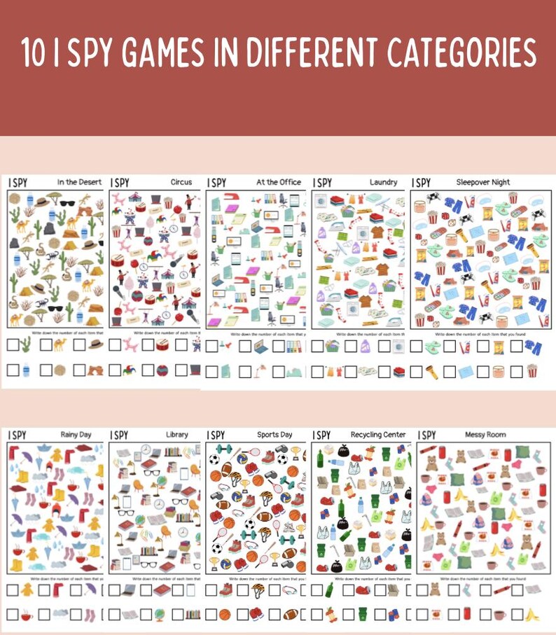 I Spy Game Printable: Seek-and-find Kids Activity - Part 5 (PDF ...