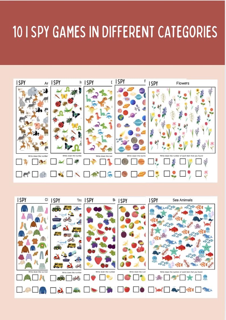 I Spy Game for Kids: Printable Learning Activity (digital Download) - Etsy