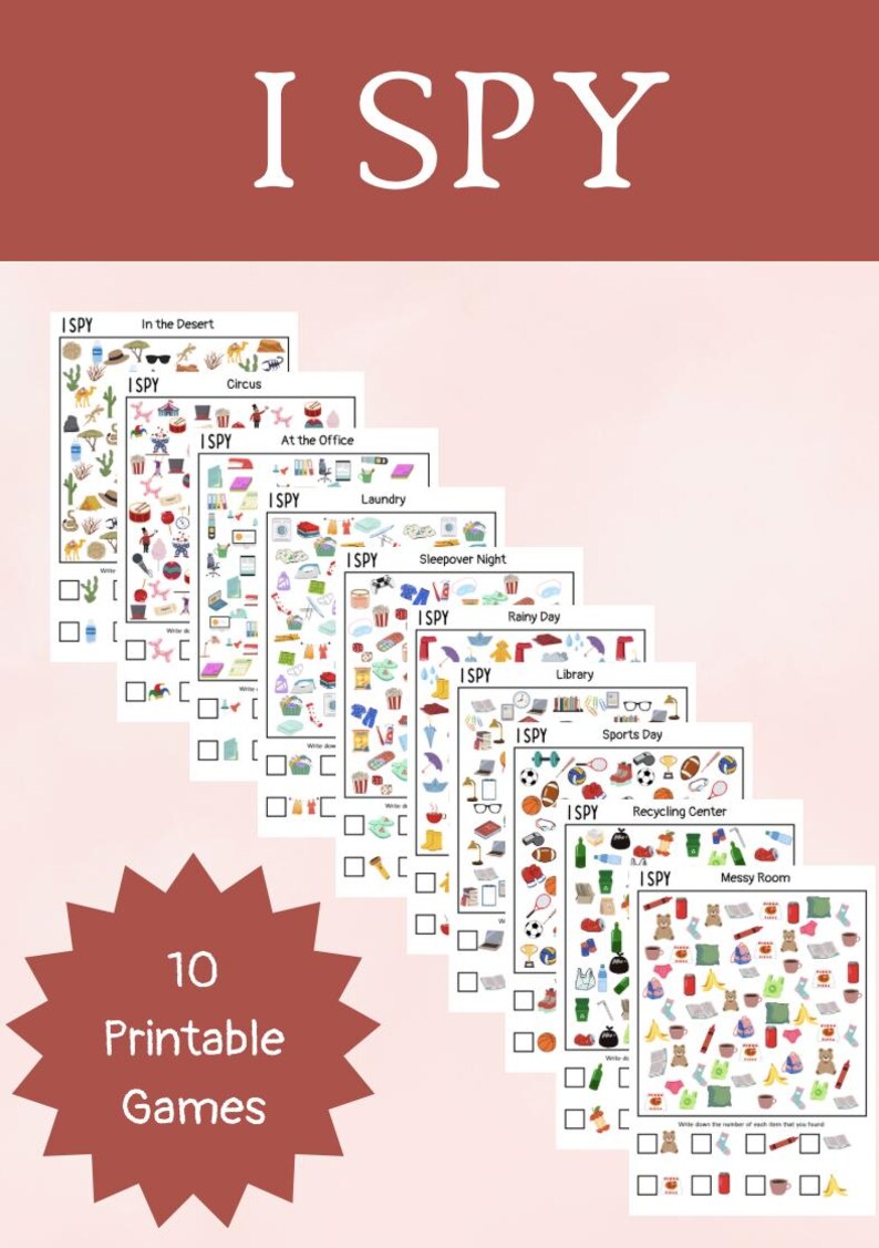 I Spy Game Printable: Seek-and-find Kids Activity - Part 5 (PDF ...
