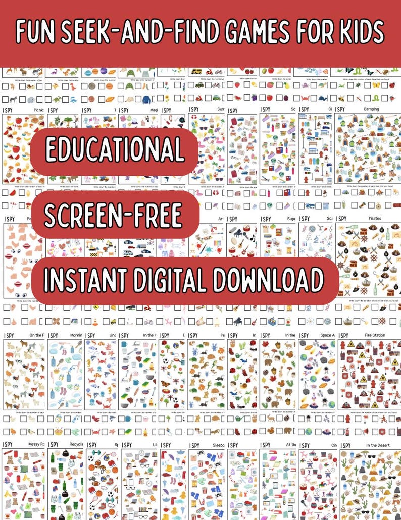 I Spy Printable Game: 50-page Mega Bundle - All Themes (PDF Download ...
