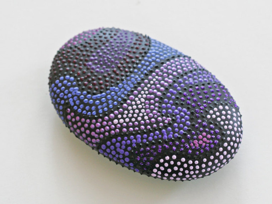 Purple Swirl Handpainted Ocean Rock - Etsy